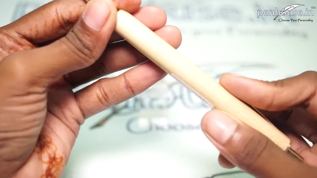 Penhouse.in Model No: 12077 wooden pen click type Ball Pen