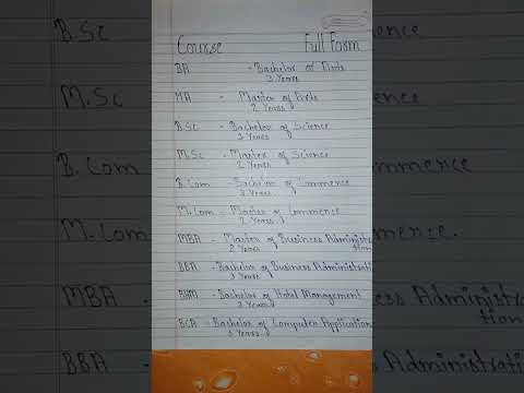 Courses & thier full form .all courses and thier full form in this video.