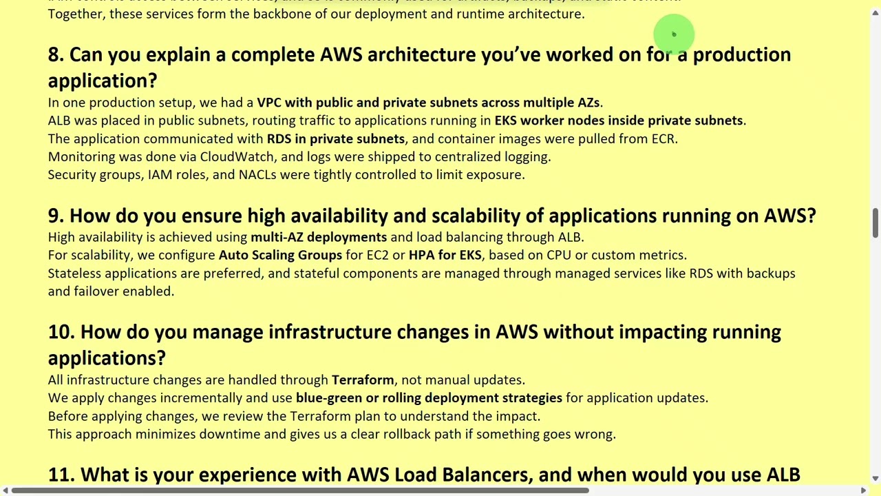AWS DevSecOps Interview Preparationc| CI/CD, AWS Security & Python Q&A | 3-5 YOE #devsecopsinterview