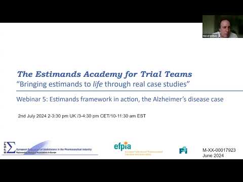 PSI EIWG webinar: Estimands framework in action, the Alzheimer’s disease case