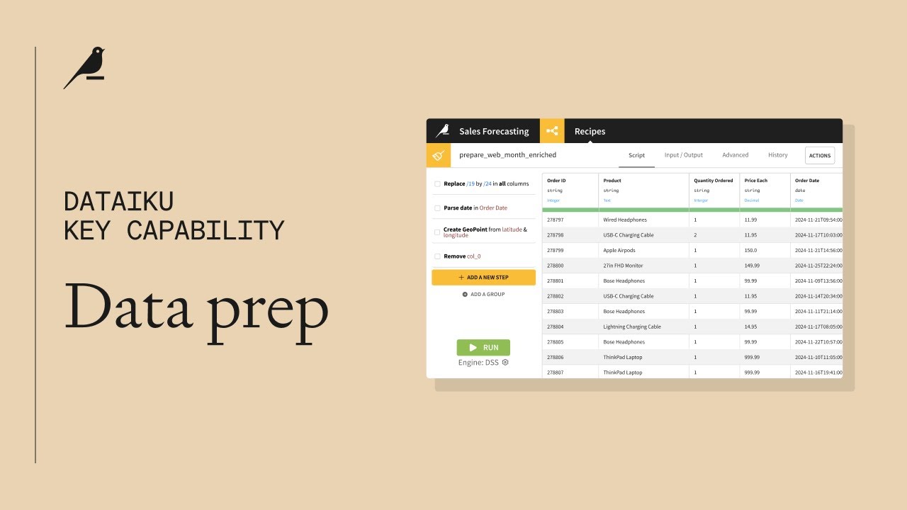 Dataiku Key Capability: Data Preparation