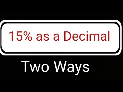 15% as a Decimal||How to Convert 15% to a Decimal||Percent to Decimal