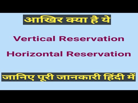 Reservation System in India || क्या होता है Horizontal & Vertical Reservation || Analysis in Hindi