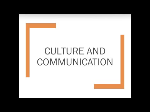 Culture and Communication