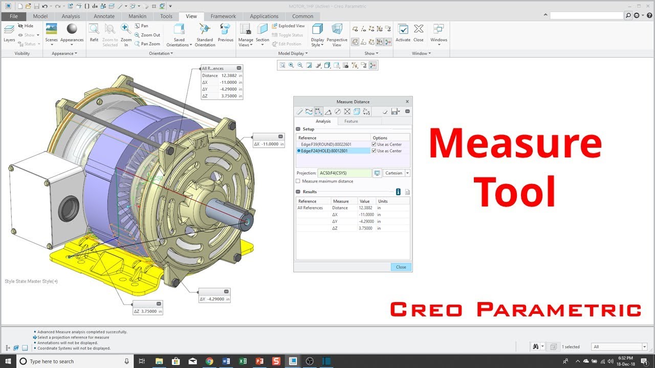 Creo Parametric - Measure Tool [Tutorial]