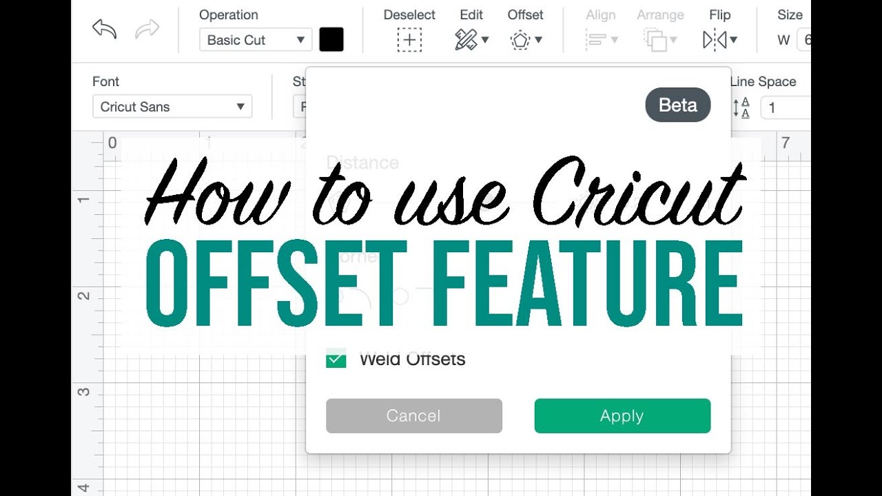 Cricut Design Space Offset Feature