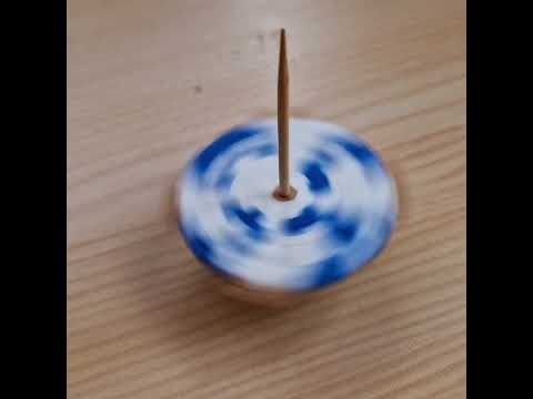 Dreidel made from Fuse Beads or Hama Beads in action