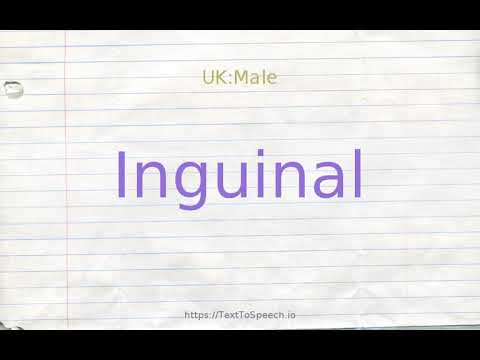 How to pronounce inguinal