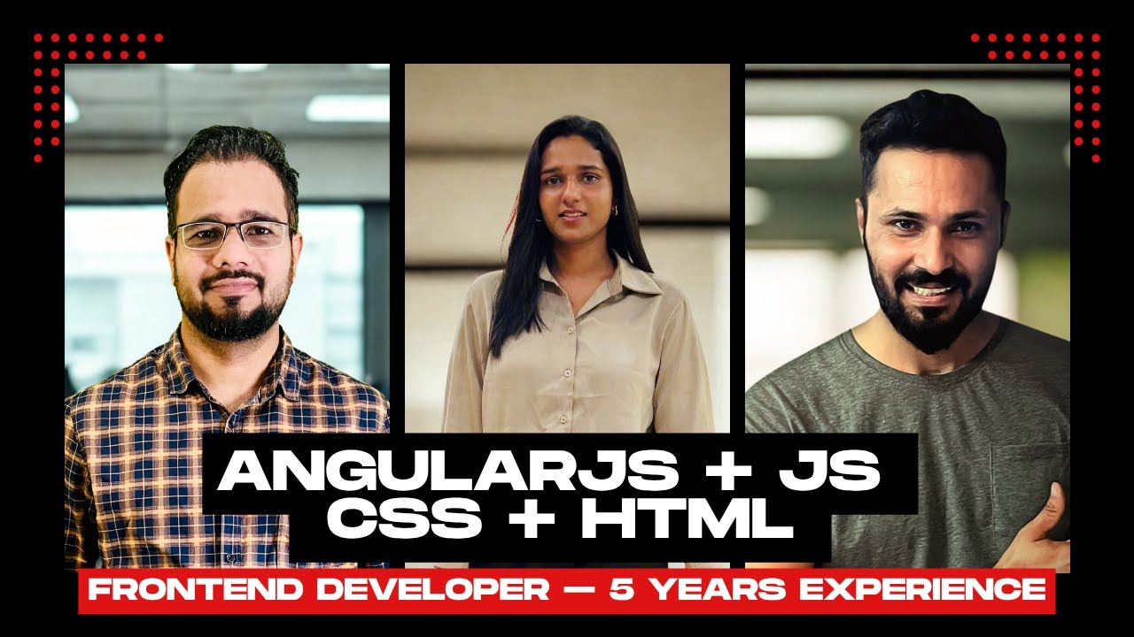 Frontend Developer Mock Interview (5 Years Experience) | HTML CSS JavaScript Angular + React Q&A