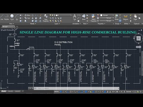 ATS panel single line diagram | Autocad single line diagram for high-rise commercial building.