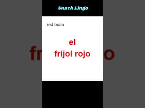Legumes in Spanish.