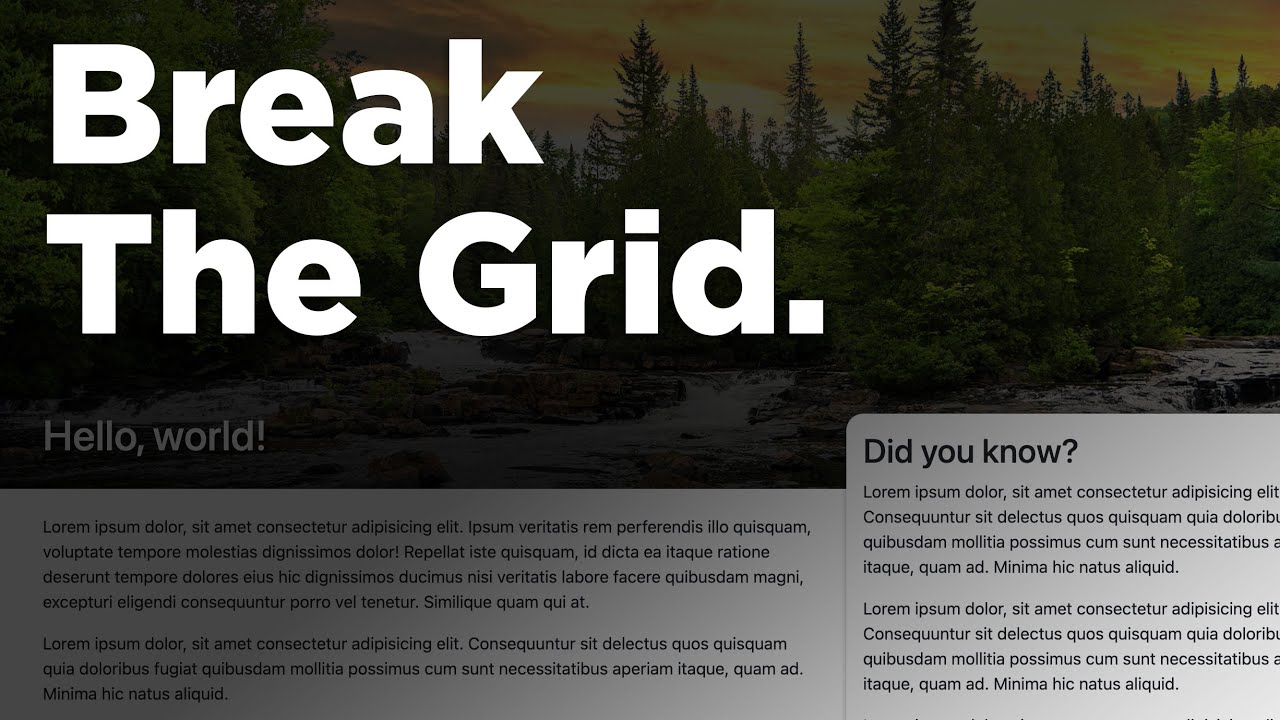 Break The Grid — In a Responsive Way
