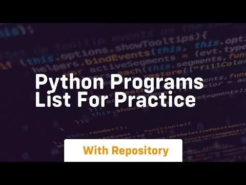 python programs list for practice