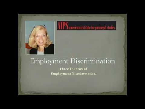 Employment Law: Three Theories of Employment Discrimination