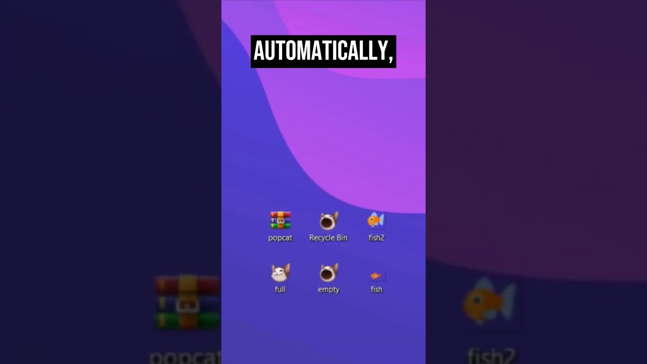 Get Rid of Boring Recycle Bin Icon and Switch to Popcat! 🐱♻️ #popcat #recyclebin #iconchange