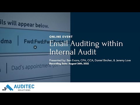 Email Auditing within Internal Audit