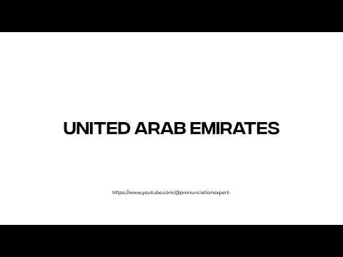 How to pronounce United Arab Emirates