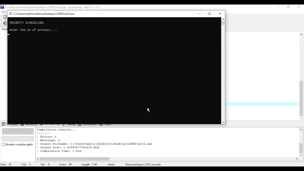 Priority Scheduling Process