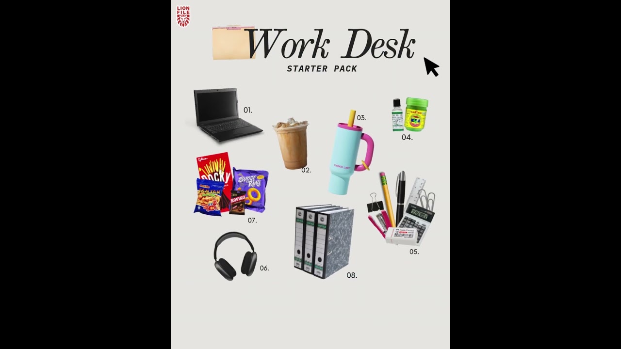 What is your work desk starter pack looks like?