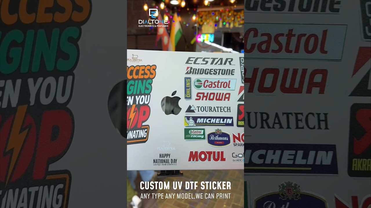 CUSTOM UV DTF STICKER.we print any kinds of pictures and later #printing #love #skin #phone #dubai