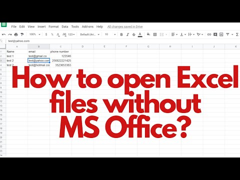 HOW TO OPEN AND EDIT EXCEL FILE WITHOUT MICROSOFT OFFICE?