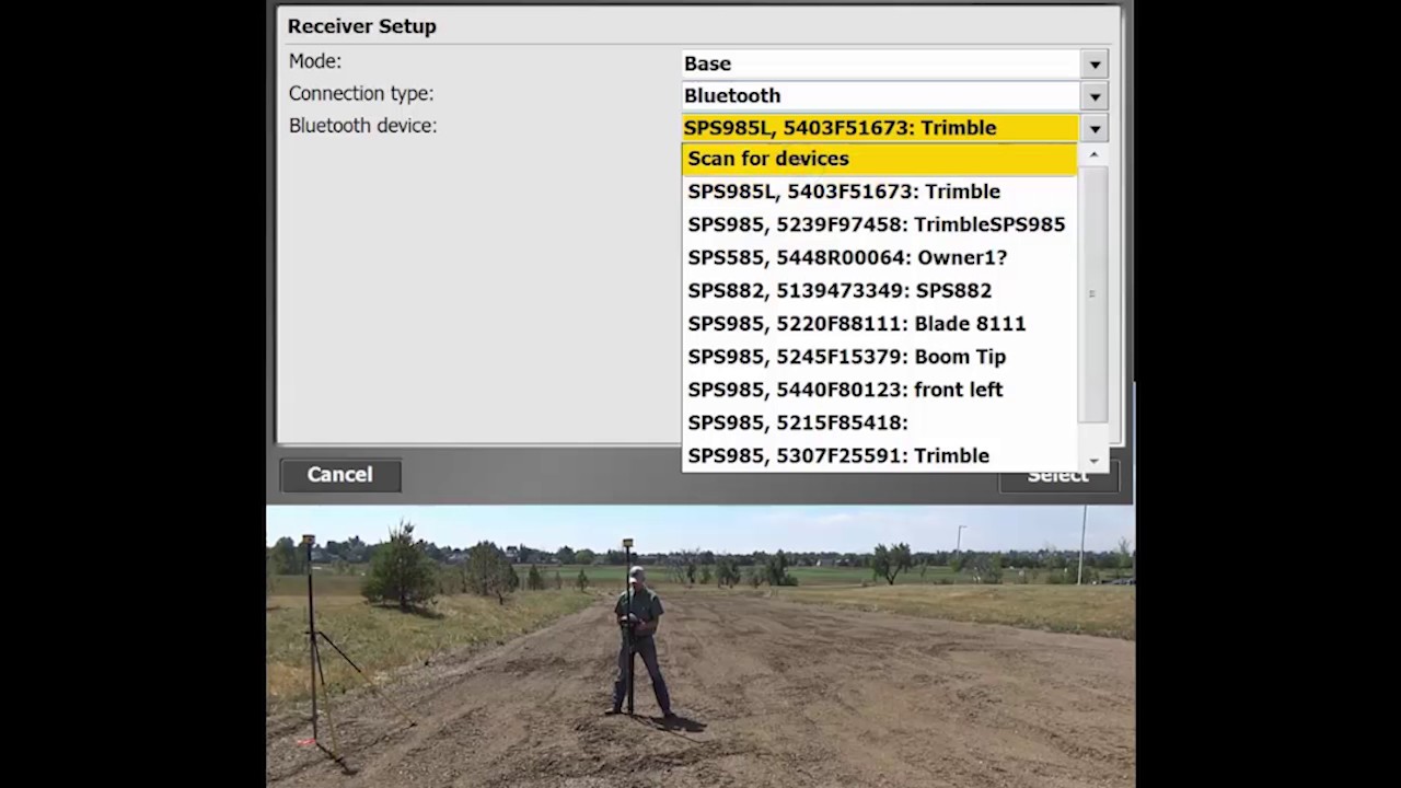 Setting up a SPS585 using Trimble's innovative BaseAnywhere feature in SCS900