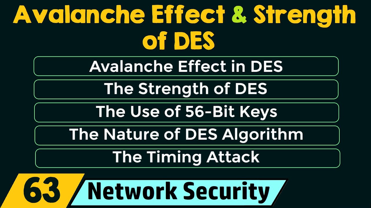 Understanding the Avalanche Effect and the Strength of DES Encryption | Galaxy.ai