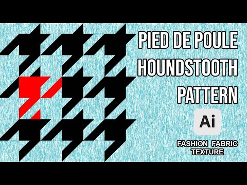 Houndstooth Textile Print Design In Illustrator Seamless Pattern Pied De Poule #fabricdesign