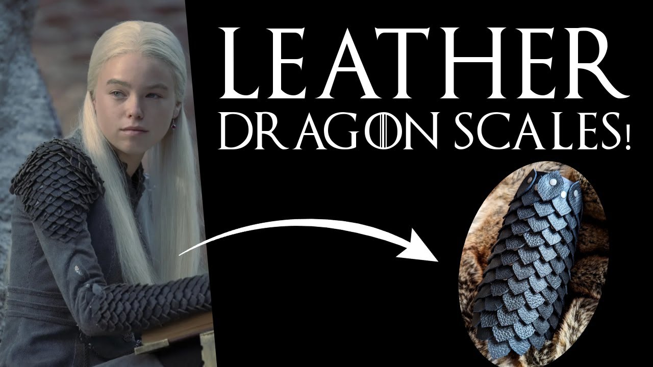 Making DRAGON SCALE Leather Cuffs (inspired by Rhaenyra Targaryen in House of the Dragon)