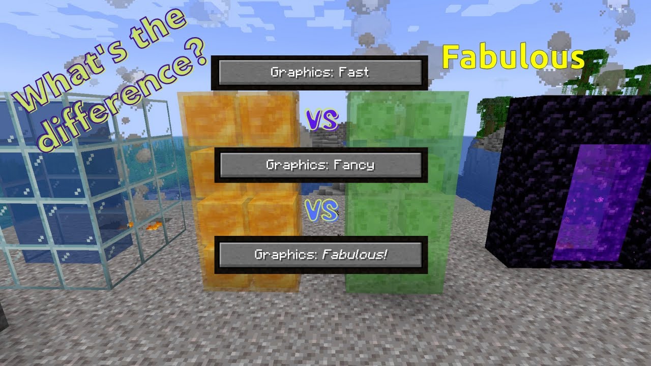 Fast vs Fancy Vs Fabulous Graphics in Minecraft Java | differences explained