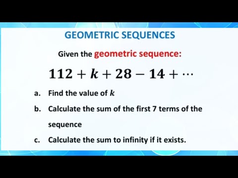 How to calculate the sum to infinity of a geometric sequence: Grade12 maths revision #alevelmaths