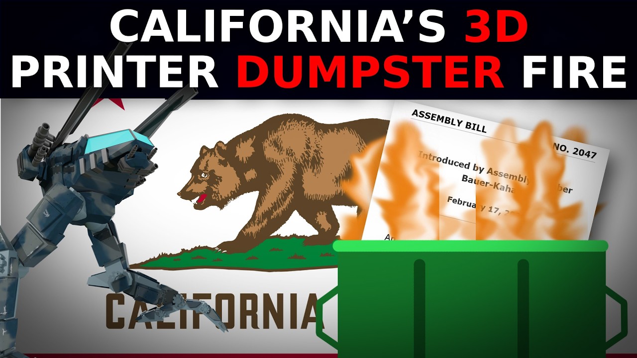 California's 3D Printer Regulation Dumpster Fire