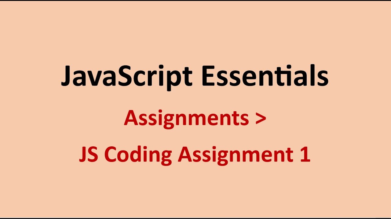 JS Coding Assignment 1 | Assignments | JavaScript Essentials || NxtWave || CCBP