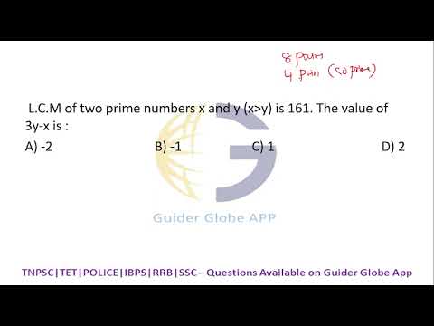 L.C.M of two prime numbers X and Y (Xgreaterthan Y)is 161.The value of 3Y-X is: