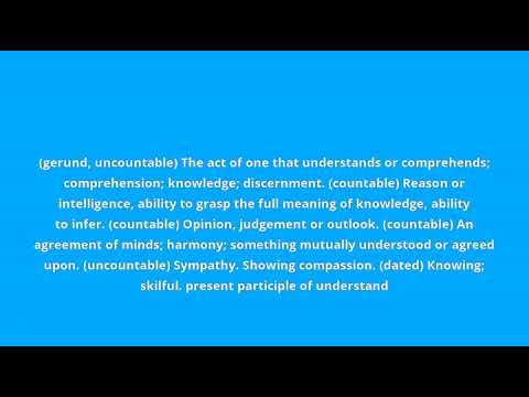 what is the meaning of understanding