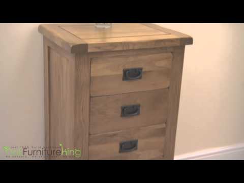 Cotswold Rustic Solid Oak 5 Drawer Tallboy