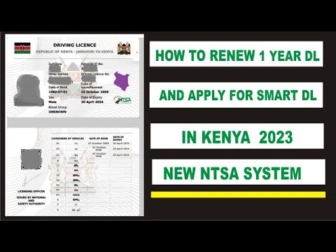 How to Renew 1 Year Driving License (DL) | Apply For Smart DL in Kenya 2023 New Ntsa System