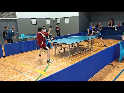 2024 south pennants table tennis div one Tin Ngo vs Lachlan Leung set one
