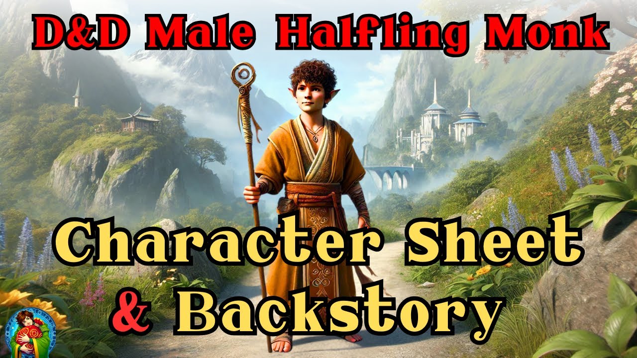 Eldrin Tallblossom: The Halfling Monk's Journey of Balance and Harmony | D&D Character Backstory