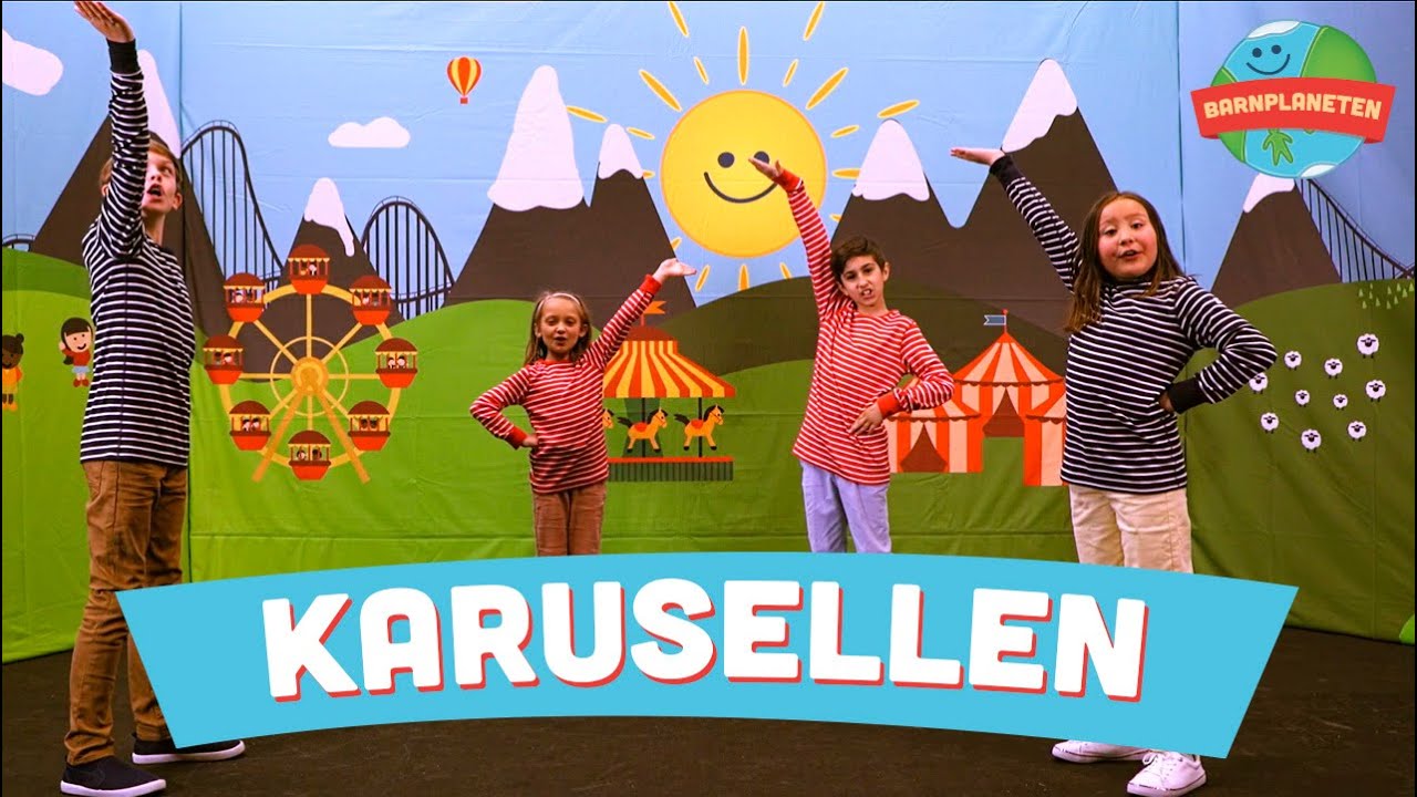 Karusellen (Jungfru skär) - Barnmusik och barnlåtar med Minikompisarna