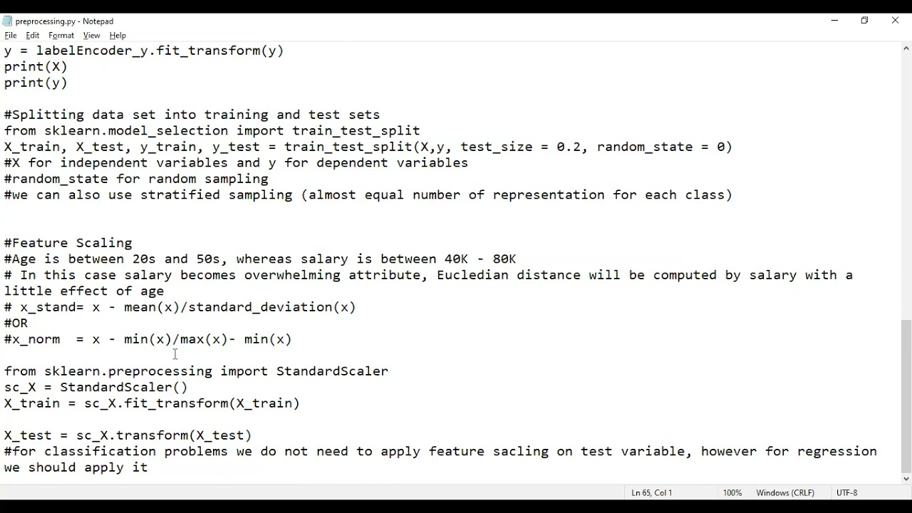 Lecture 6 | Preprocessing | Machine learning
