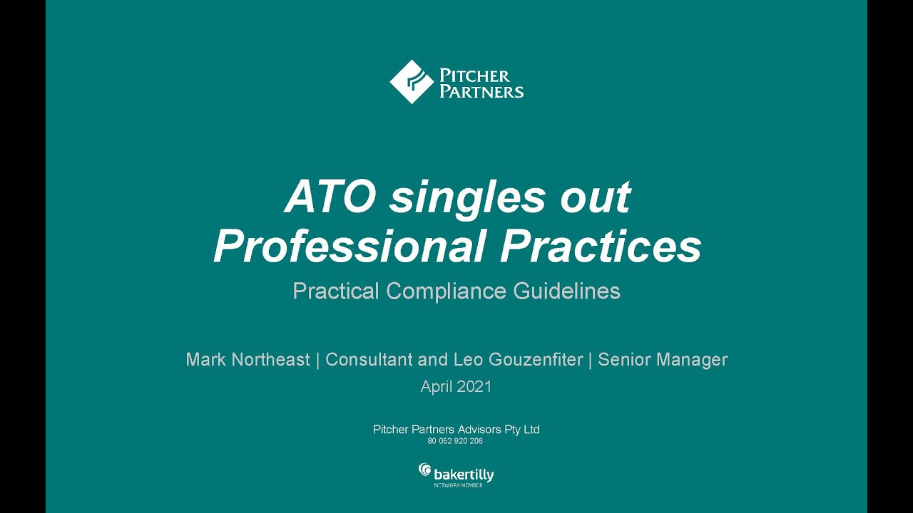 ATO singles out Professional Practices - Practical Compliance Guidelines