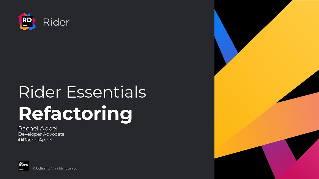 Refactoring code - Rider Essentials