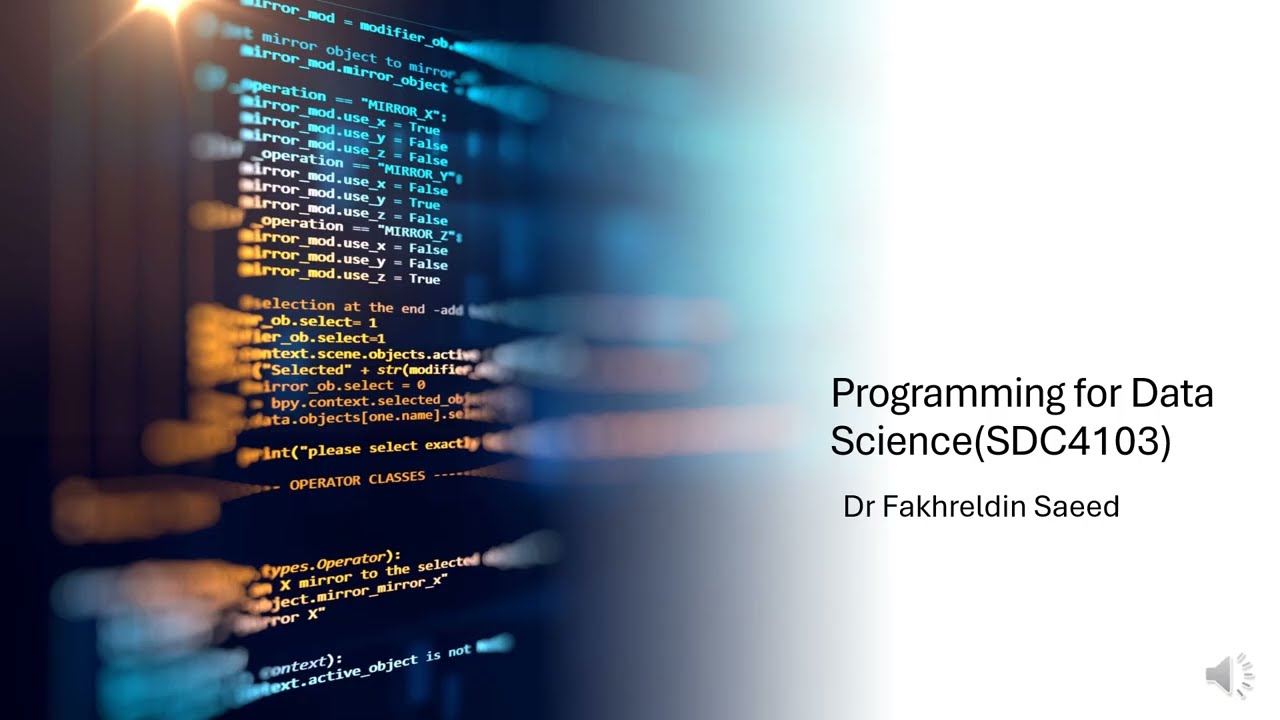 Introduction to DSC4103