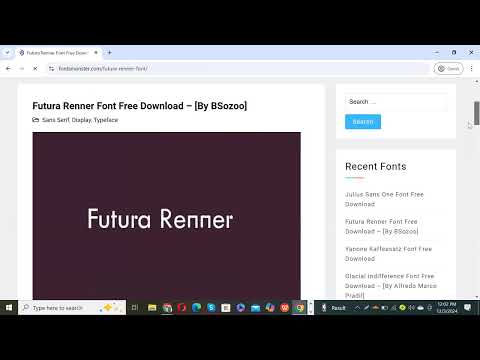 How to Download and Install Futura Renner Font Free Download #trending #shorts