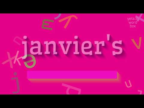 How to say "janvier's"! (High Quality Voices)