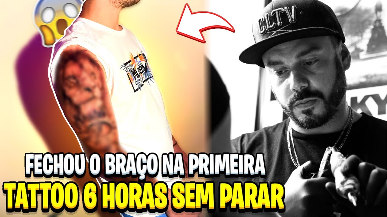 FECHOU O BRAÇO NA PRIMEIRA TATTOO😳  🤭