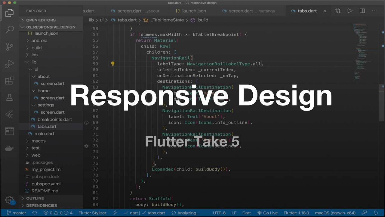 Take 5 - Responsive Design - Flutter