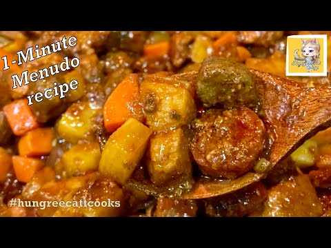 1-Minute Authentic Menudo Recipe | HungreeCatt Cooks #shorts