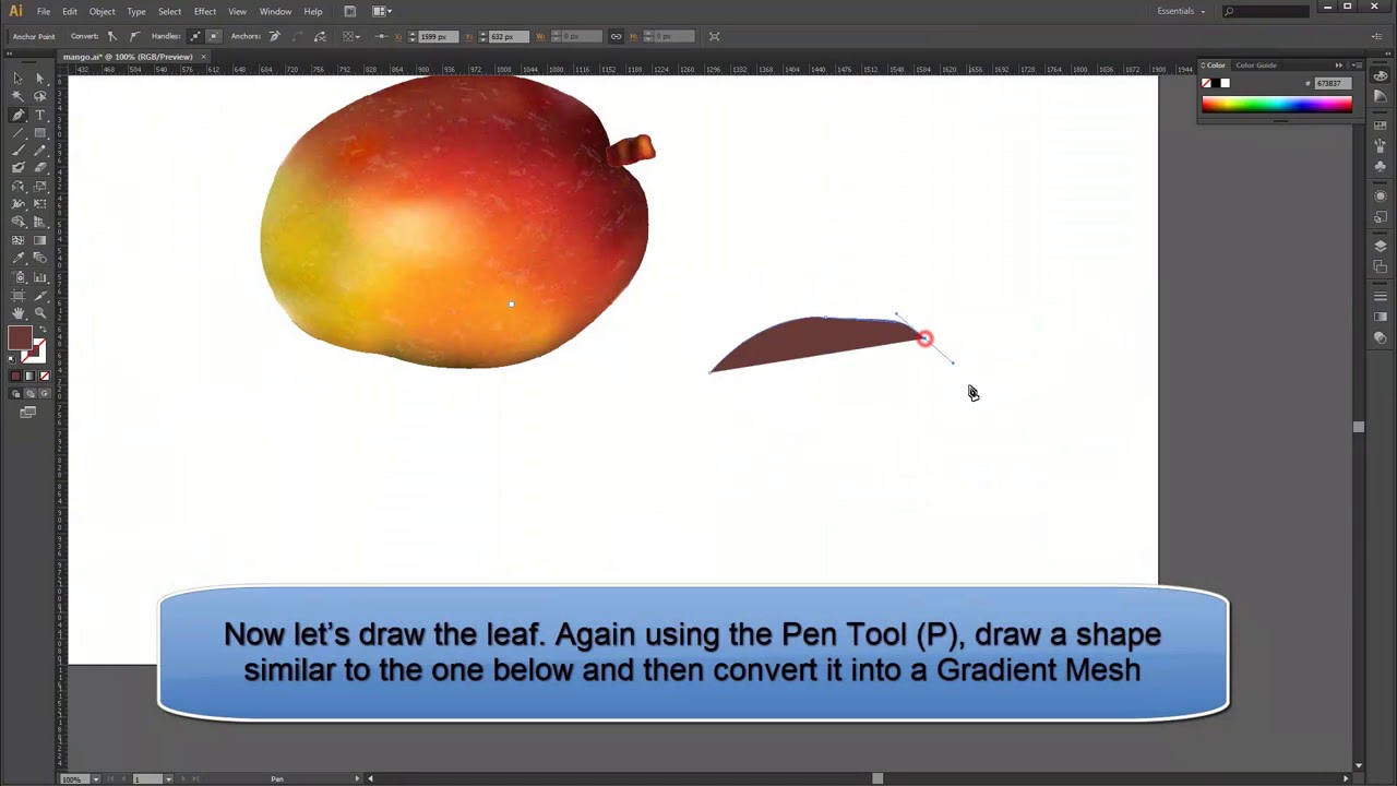 How To Make Realistic Mango Vector In Illustrator